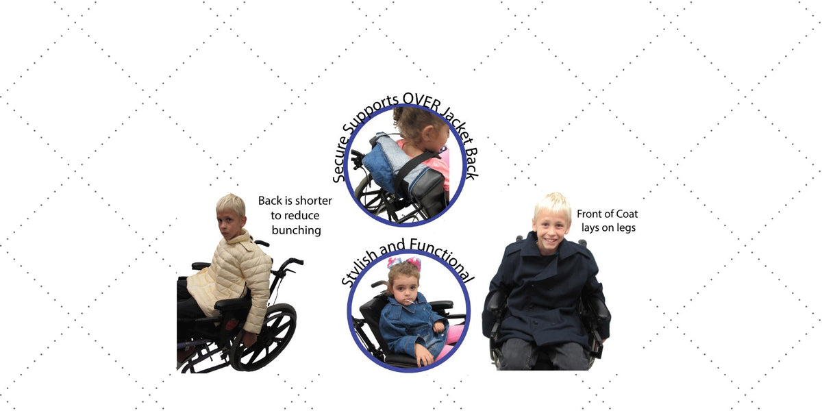 Two Piece Design Wheelchair Specialized Adaptive Jackets – Rolling Buddies