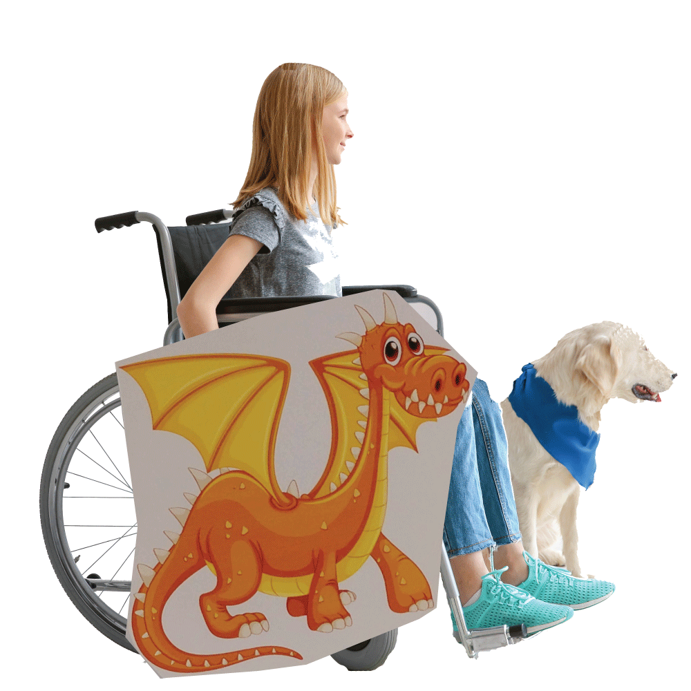 Orange Dragon Wheelchair Costume Child's – Rolling Buddies
