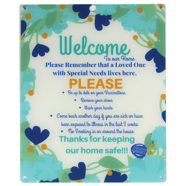 Special Needs Loved One Door Sign - Flower – Rolling Buddies
