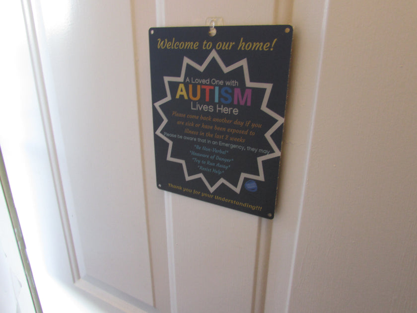Autism Child Door Sign - Blue – Rolling Buddies