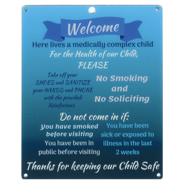 Medically Fragile Child Sign - Blue – Rolling Buddies